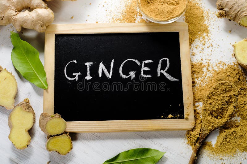 Sliced Ginger Root and Ground Ginger Stock Photo - Image of herbal ...
