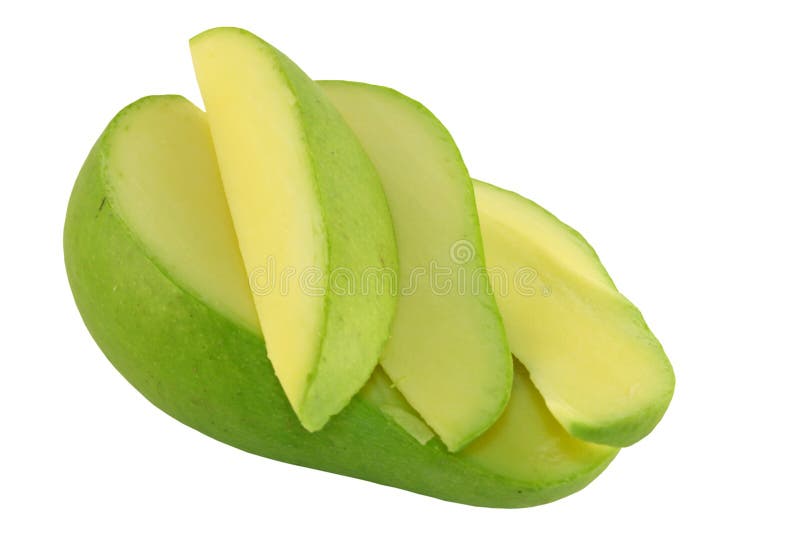 Sliced green mango stock image. Image of fruit, calorie - 2297789