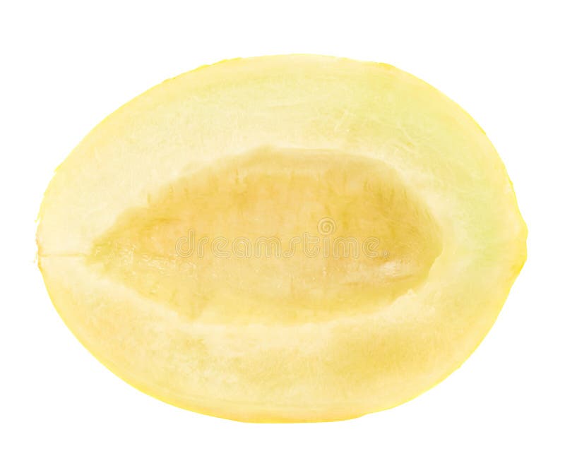 Sliced Half of a Melon Isolated Stock Photo - Image of meat, cutting ...