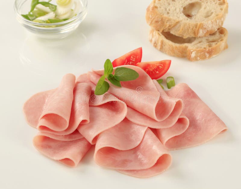 Sliced ham stock photo. Image of cold, food, meat, antipasto - 23267758