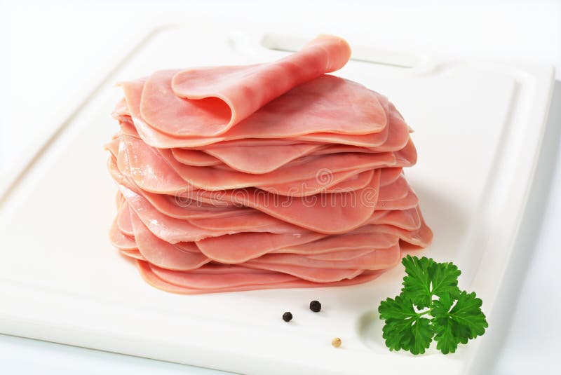 Sliced ham stock image. Image of cuts, cutting, salty - 24259289