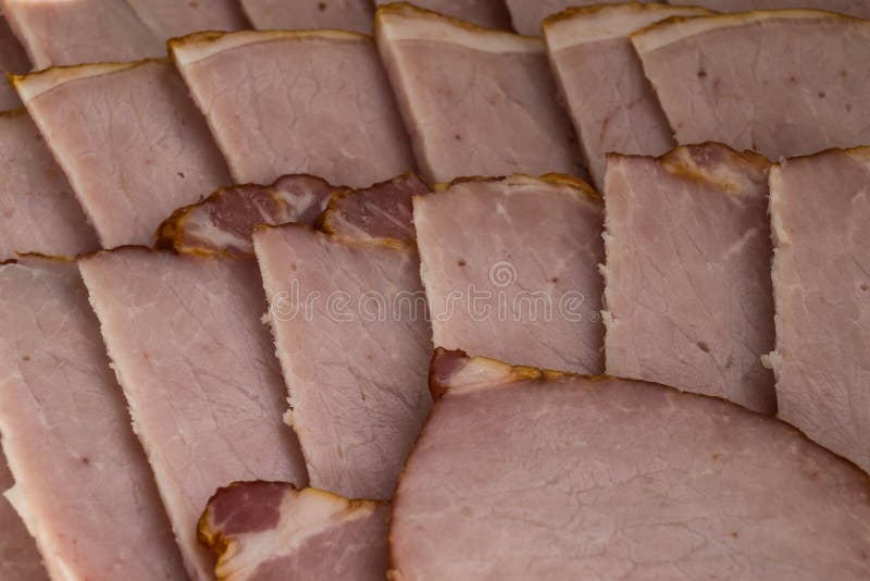 Sliced ham stock image. Image of object, appetizer, material - 76230601
