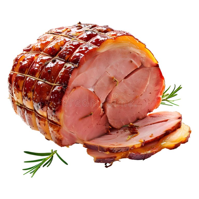 Sliced Ham on Transparent Background - Ai Generated Stock Illustration ...