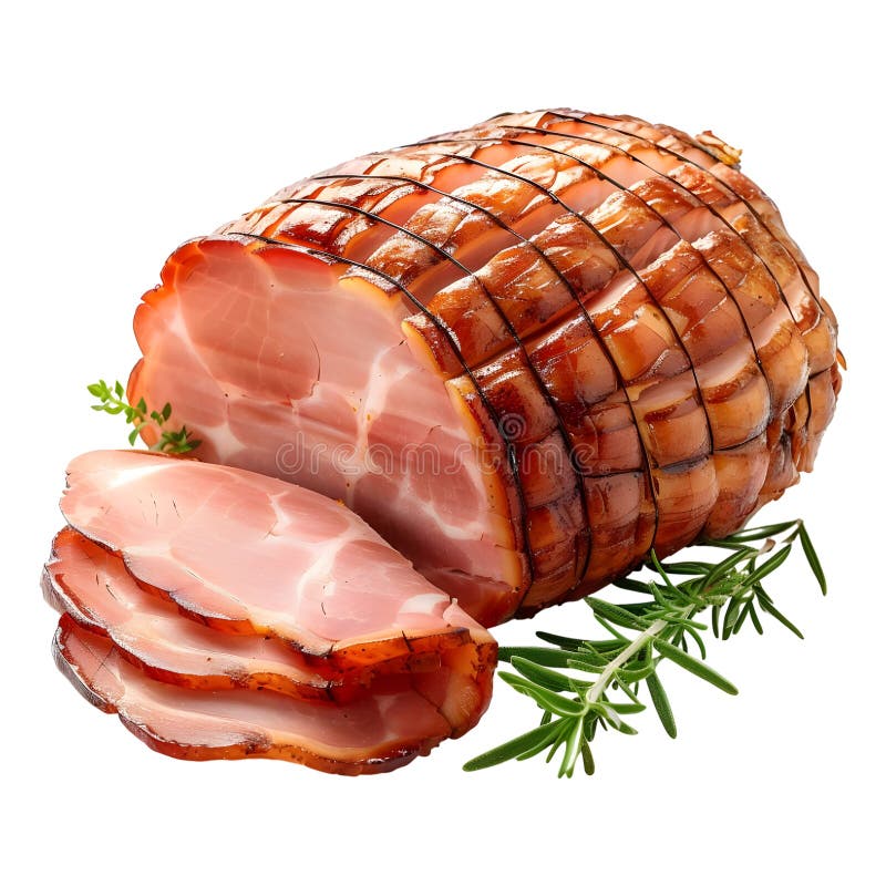 Sliced Ham on Transparent Background - Ai Generated Stock Illustration ...