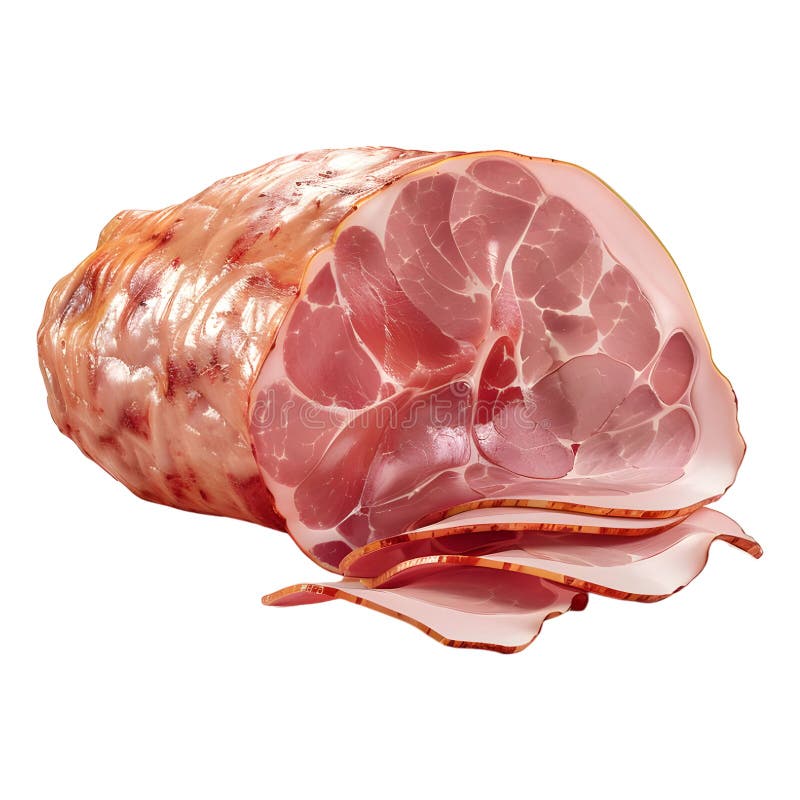Sliced Ham on Transparent Background - Ai Generated Stock Illustration ...