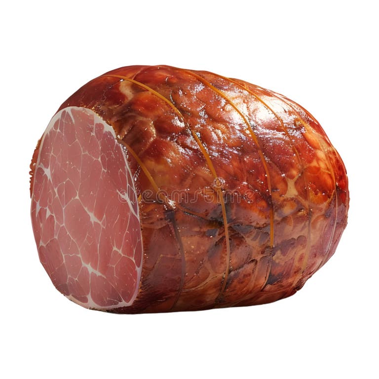 Sliced Ham on Transparent Background - Ai Generated Stock Illustration ...