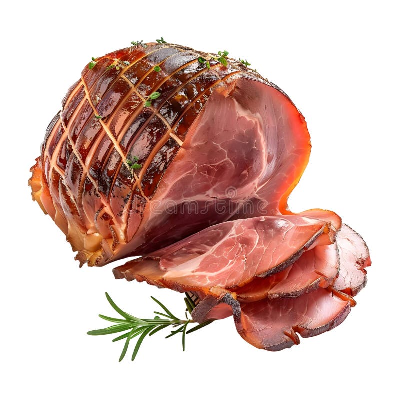 Sliced Ham on Transparent Background - Ai Generated Stock Illustration ...