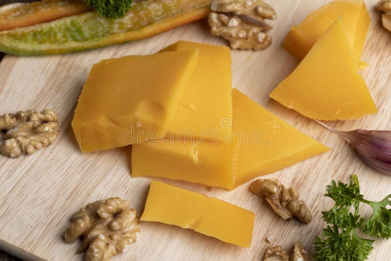 Sliced Hard Cheese Made from Milk Stock Image - Image of cook, kitchen ...