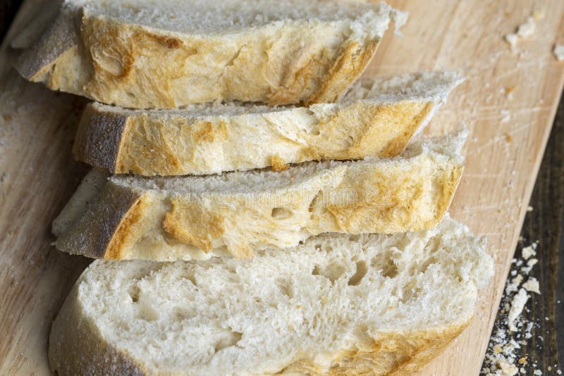 Sliced at Home Soft and Fresh Loaf of Bread Stock Photo - Image of ...