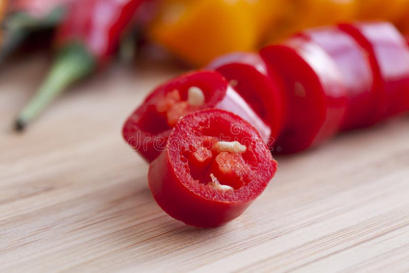 Sliced Hot Pepper stock photo. Image of macro, spicy - 17615392