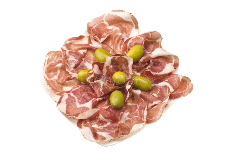 Italian coppa stock image. Image of food, sliced, coppa - 24437787