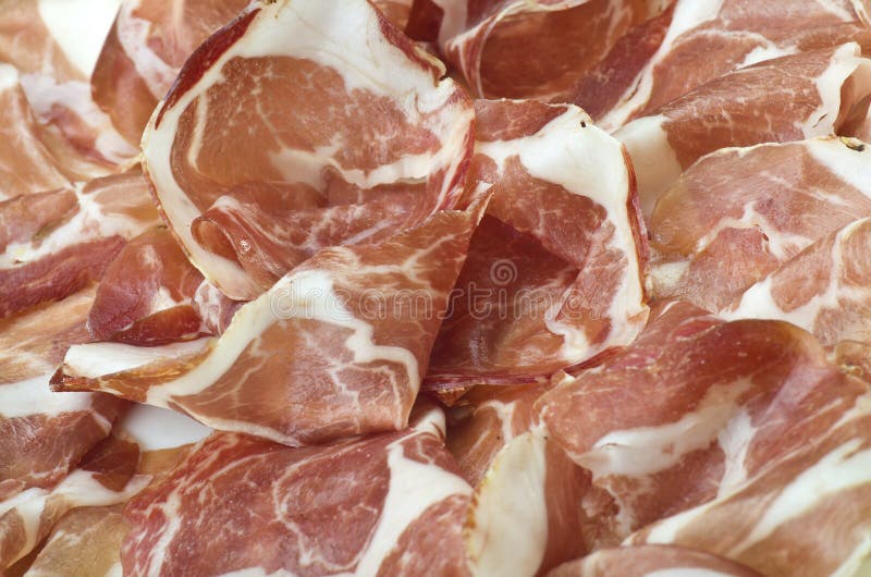 Sliced italian coppa stock image. Image of smoked, closeup - 25437609
