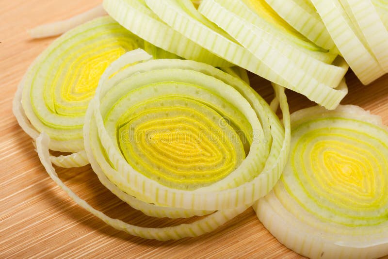 Sliced Leeks stock photo. Image of root, food, cook, green - 32227776