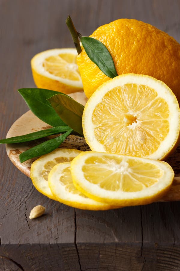 Sliced lemon. stock image. Image of orange, ripe, fruit - 25643301