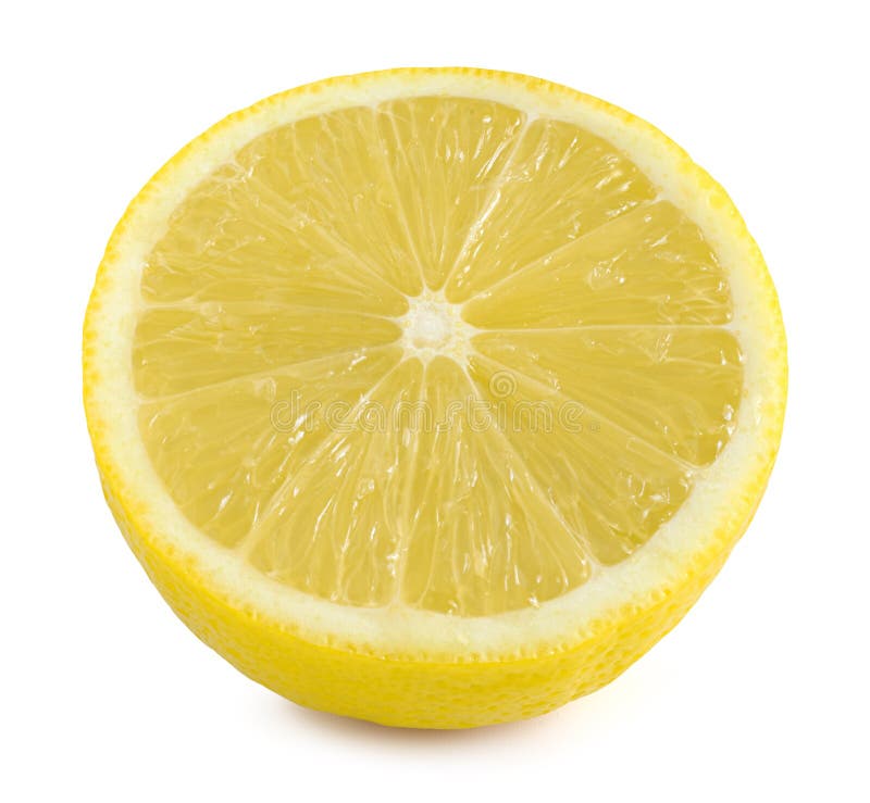 Sliced Lemon Fruit Isolated on White Background,Half Lemon Isolated ...