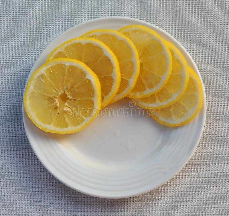 Sliced lemon stock image. Image of food, fruit, plate - 51719003