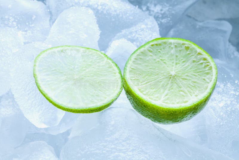 Sliced lime and ice stock image. Image of frozen, slice - 74685525