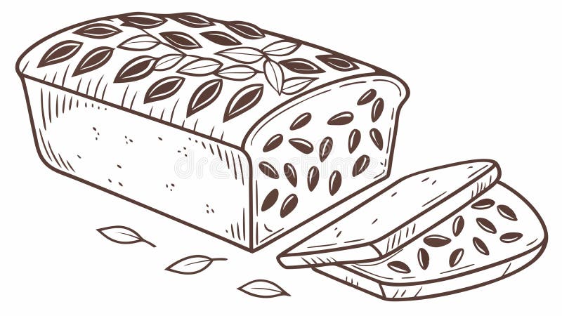 Sliced Loaf of Bread Illustration, Bakery Food Art, Staple Food Visual ...