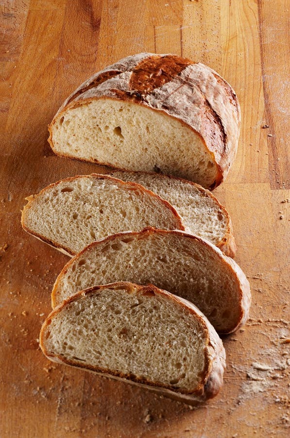 Sliced Loaf of Whole Wheat Toast Bread Isolated on White. Two Slices ...