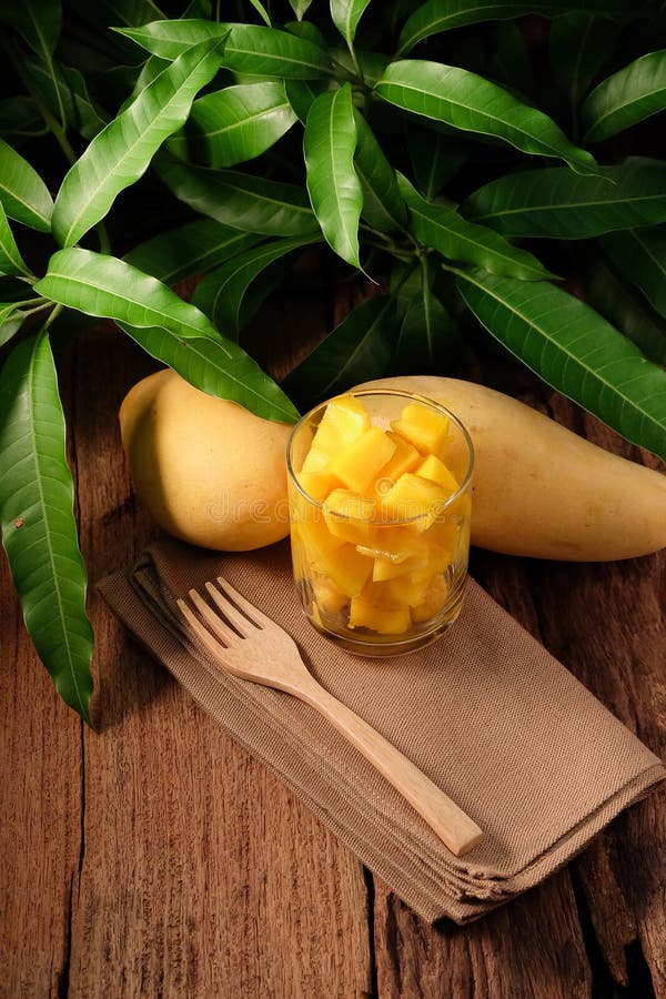 Sliced Mango stock image. Image of material, leaf, sweet - 107605917