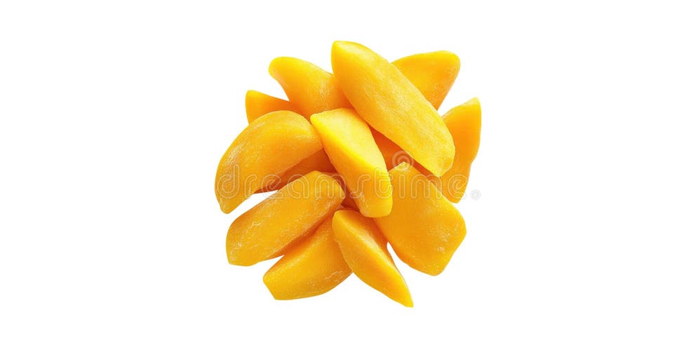 Sliced Mango Pieces Arranged in a Circular Pattern Isolated on ...