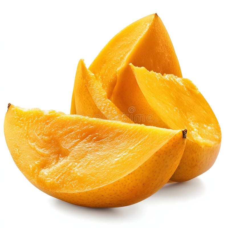 Sliced Mango Realistic Image Stock Illustration - Illustration of ...
