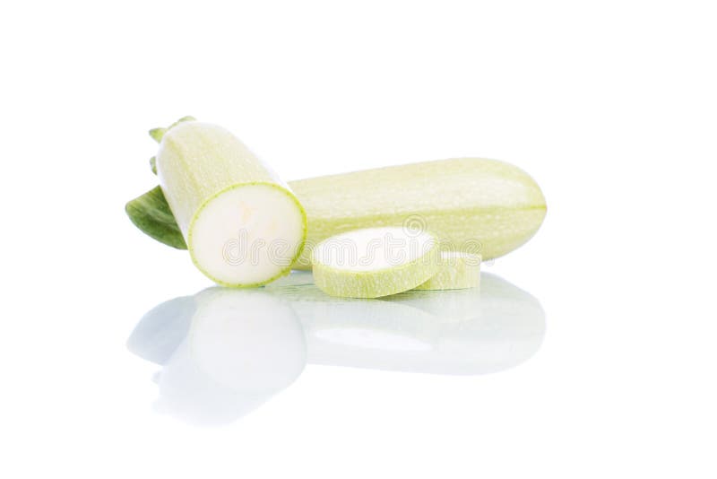 Sliced Marrow Isolated on a White Stock Photo - Image of ingredient ...