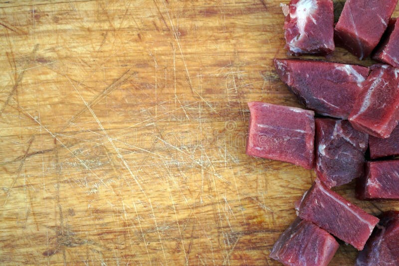 Sliced Meat on the Table Close Up Stock Photo - Image of meat, pork ...