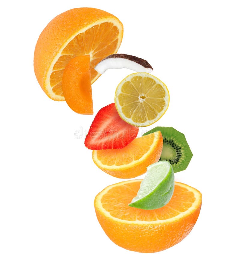 Sliced mixed fruit stock image. Image of lemon, fruit - 26000037