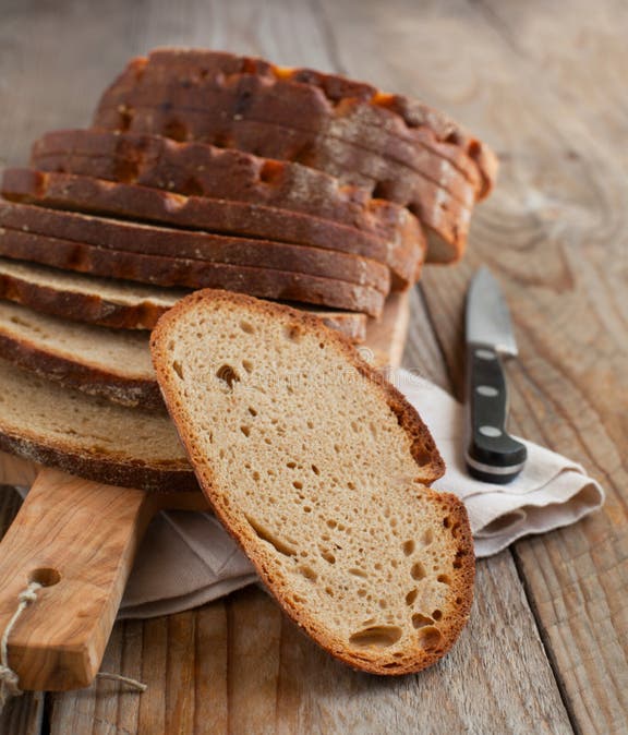 Sliced Monastery rye bread stock image. Image of chopping - 30800299