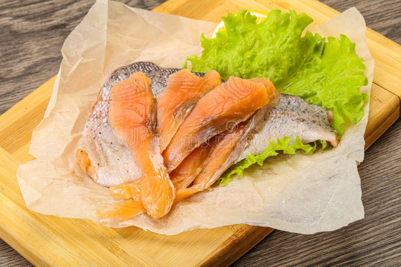 Sliced Natural Wild Trout Fillet Stock Photo - Image of ingredient ...