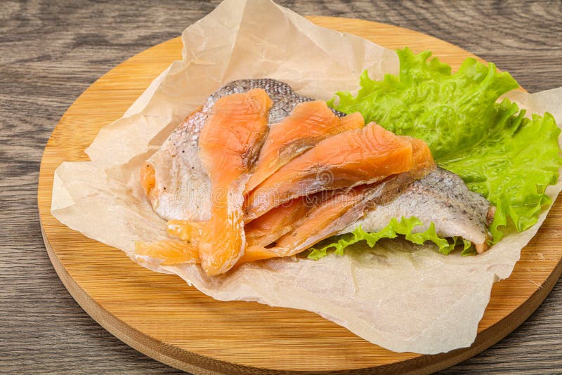 Sliced Natural Wild Trout Fillet Stock Photo - Image of fish, healthy ...