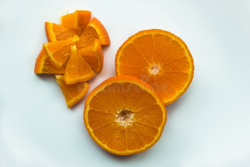 Slices and Pieces of Orange Stock Image - Image of citrus, vegetarian ...