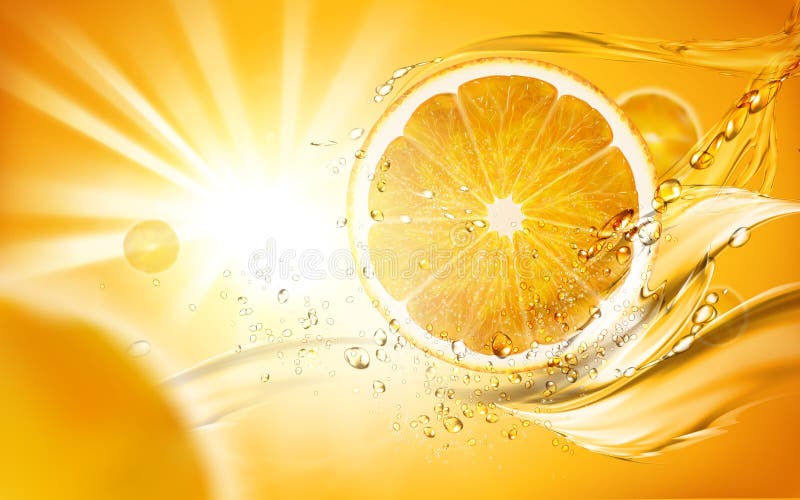 Sliced orange rolling stock vector. Illustration of food - 89615895