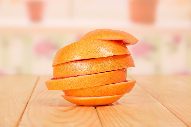 Sliced orange on table stock photo. Image of diet, exotic - 43772850