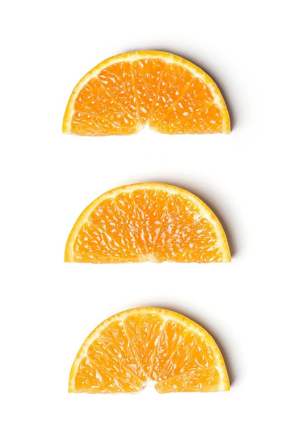 Sliced orange isolated stock photo. Image of ripe, sweet - 126766306