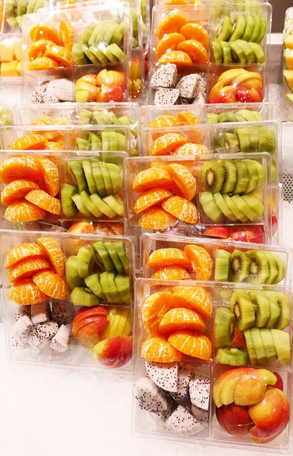 Packed of Fruits in La Boqueria Market, Barcelona Stock Photo - Image ...