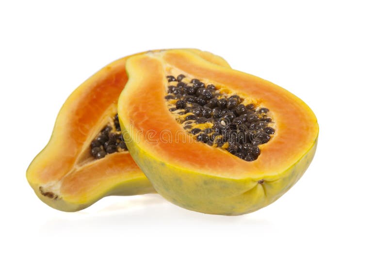 Ripe papayas isolated stock photo. Image of healthy, papaya - 27188576