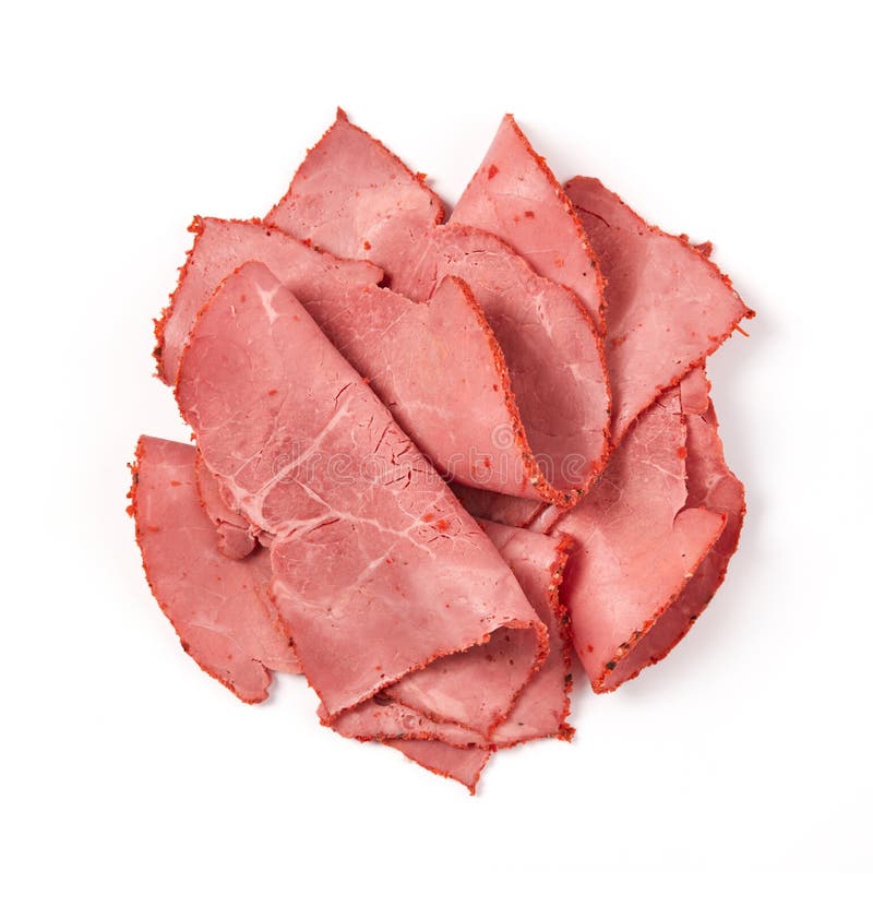 Sliced pastrami stock photo. Image of thin, smoked, gourmet - 243312682