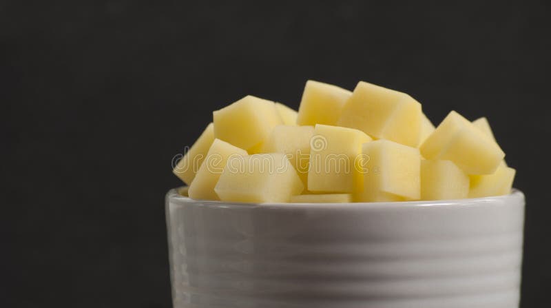 Sliced peeled potatoes stock image. Image of bowl, nutrition - 24130843