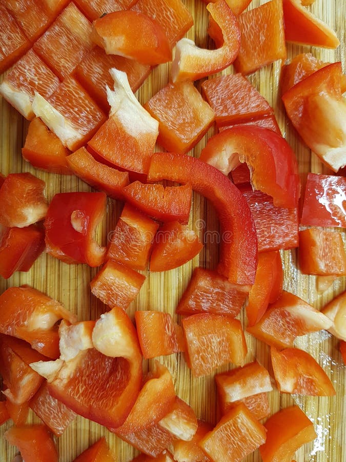 Sliced pepper stock image. Image of view, pepper, squares - 137205211