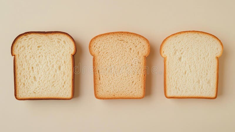 Sliced Pieces of Bread on a White Background. Stock Illustration ...