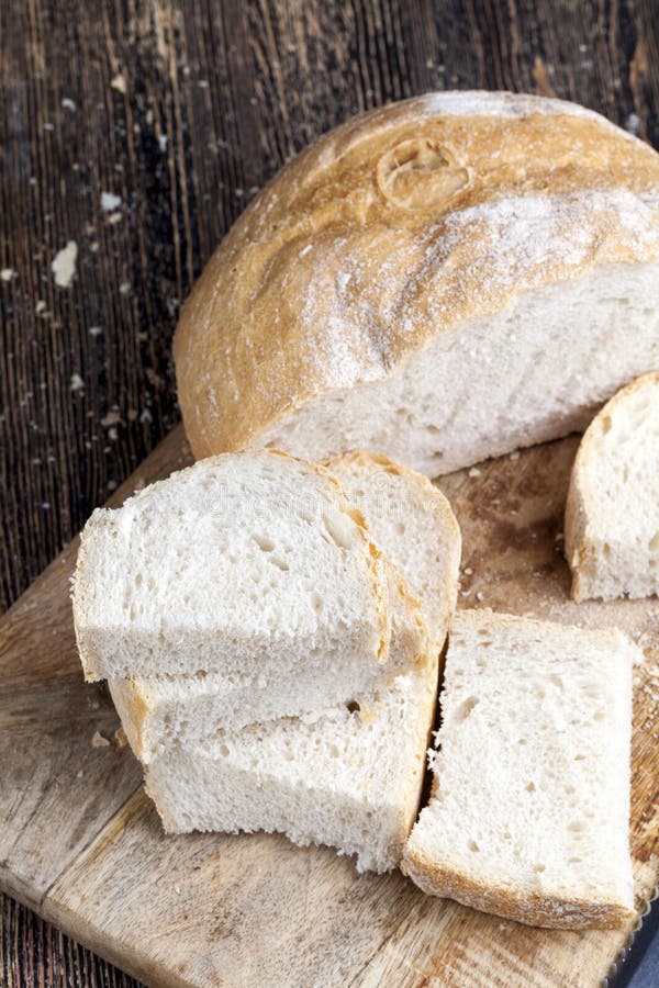 Sliced Pieces of Gray Bread from Second Rate Flour Stock Image - Image ...