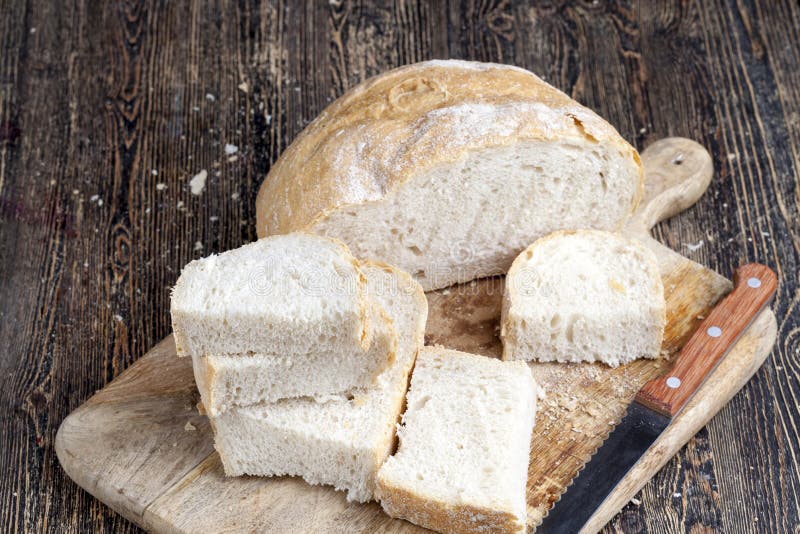 Sliced Pieces of Gray Bread from Second Rate Flour Stock Photo - Image ...