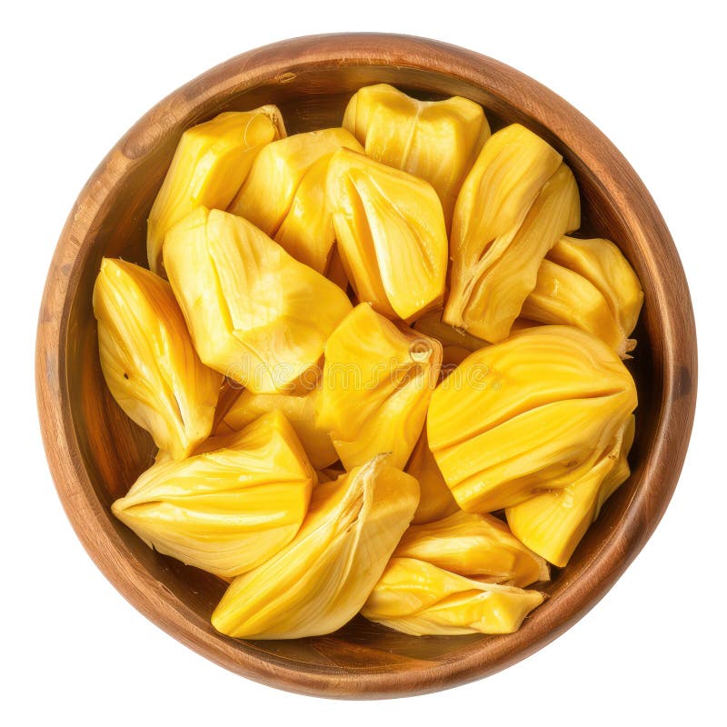 Sliced Pieces of Jackfruit in Bowl Top View Isolate Stock Illustration ...