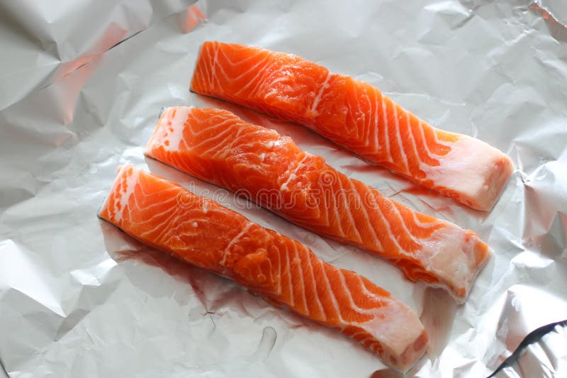 Red Fish Trout Salmon Baked in the Oven with Vegetables. Stock Photo ...