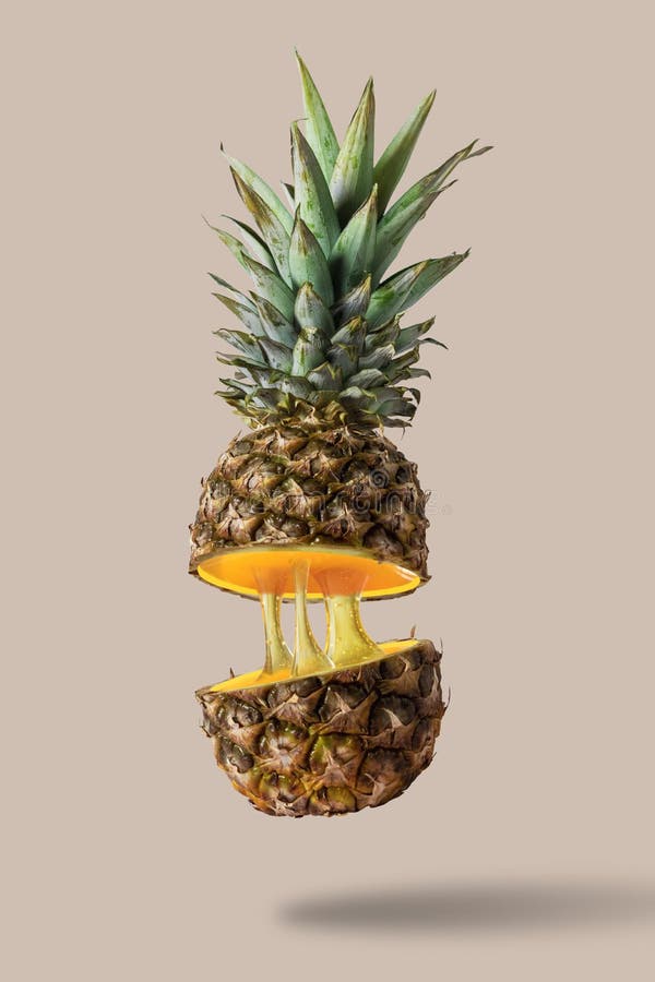 Sliced Pineapple on Bright Background. Stock Photo - Image of healthy ...