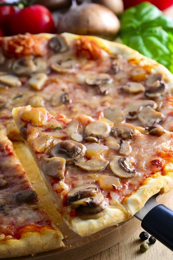 Sliced pizza stock image. Image of background, close - 18711195