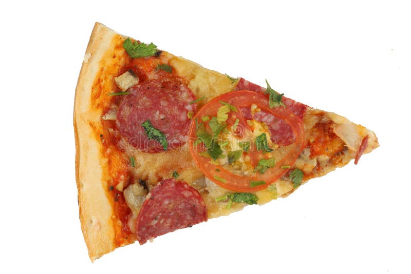 Sliced Pizza on White Isolate Stock Image - Image of white, tasty ...