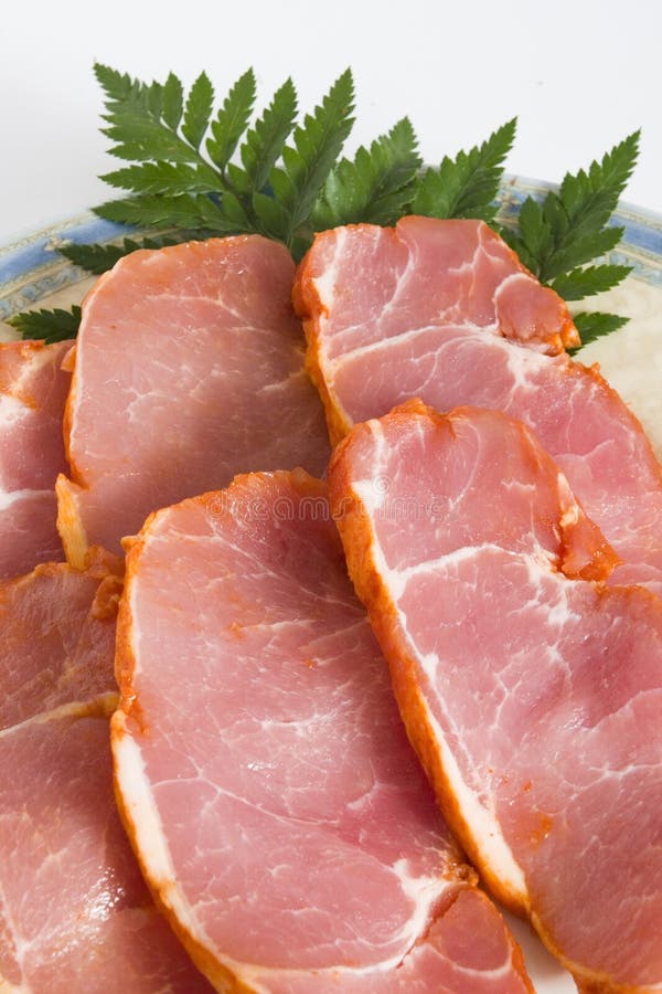 Sliced pork or ham stock photo. Image of serve, meat - 14787826